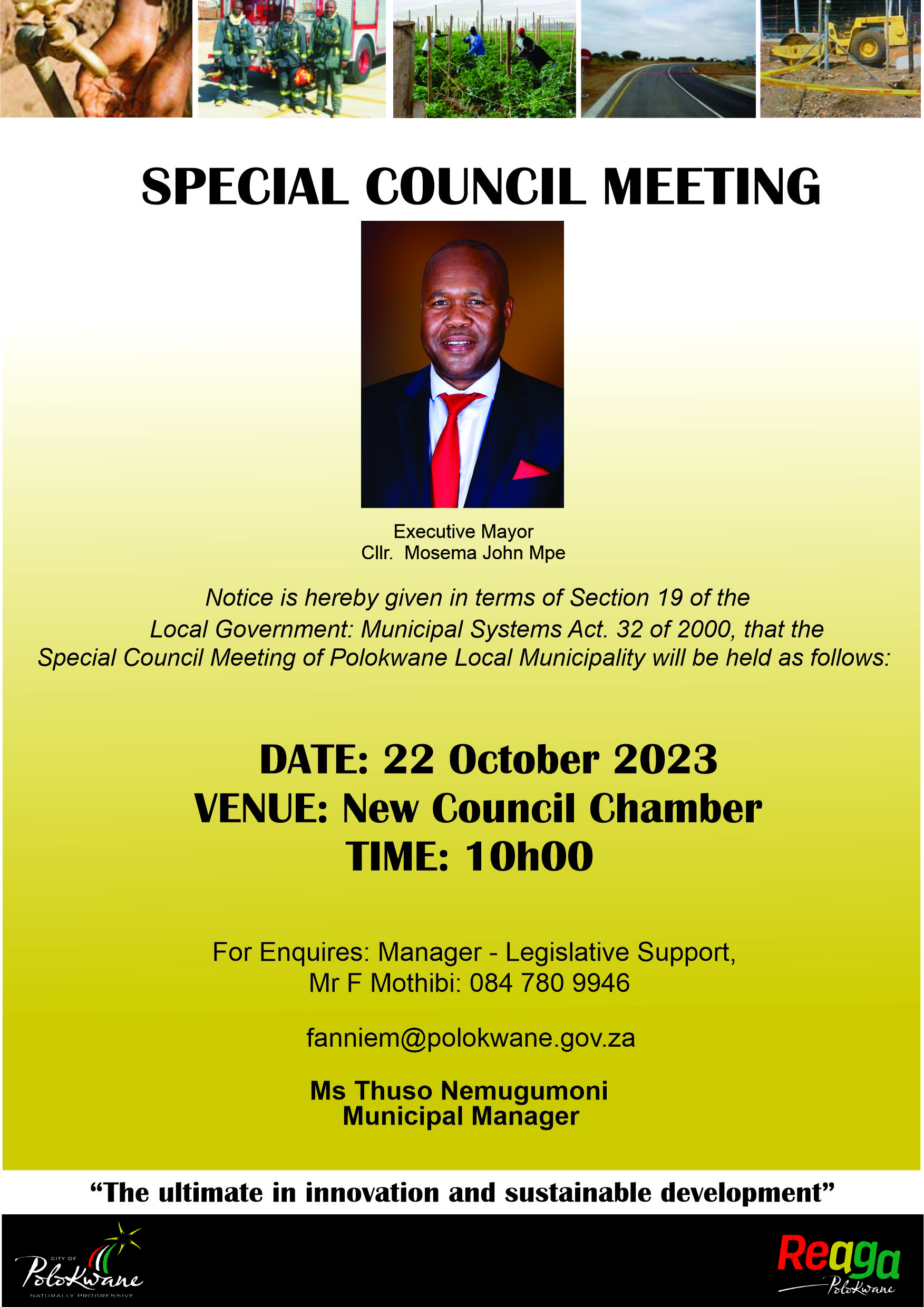 Special Council Meeting 22 October 2024 Polokwane Municipality