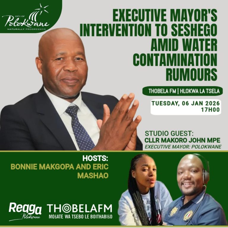 Public Notice -EXECUTIVE MAYOR’S INTERVENTION TO SESHEGO AMID WATER ...